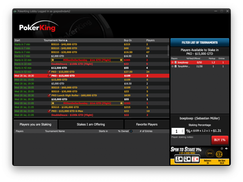How Does Staking Work? :: PokerKing - Play Poker Online