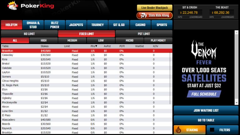 Fixed Limit or Limit Poker :: PokerKing - Play Poker Online