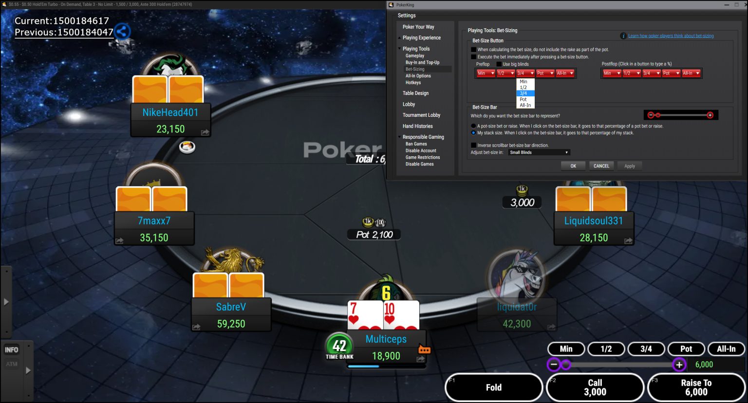 Layout, design of table and lobby :: PokerKing - Play Poker Online